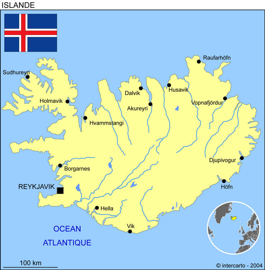 Carte Islande & Plan