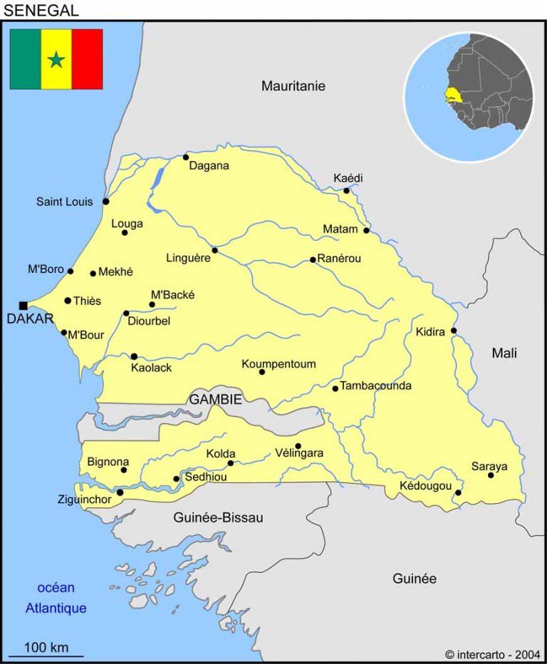 Carte Sénégal & Plan