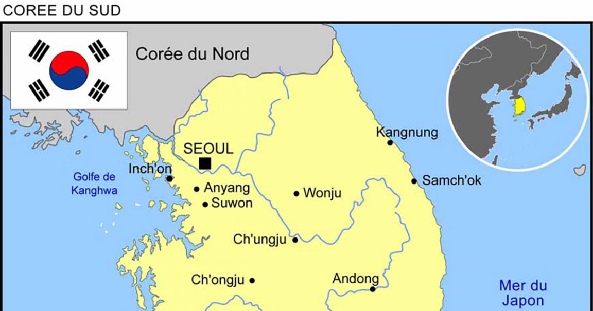 Carte Corée du Sud & Plan